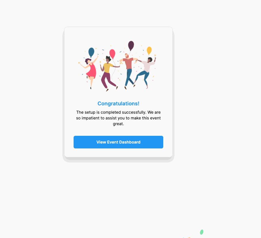 Finishing the setup and event dashboard – MeetingHand