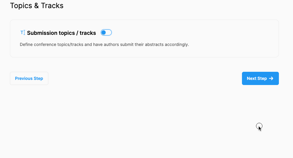 Step 3: Topics & Tracks – MeetingHand