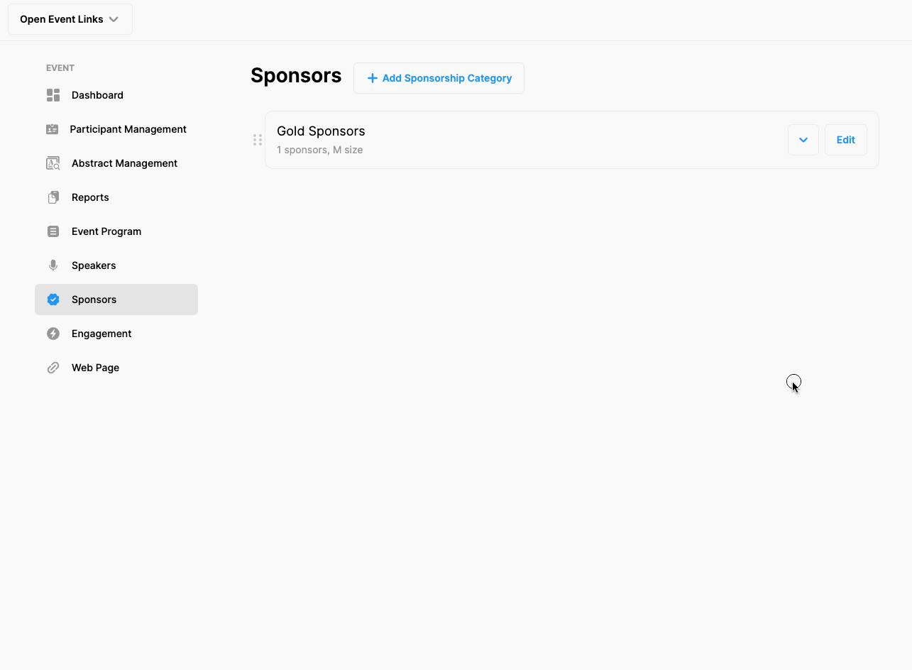 How to add a new sponsor under a sponsorship category – MeetingHand
